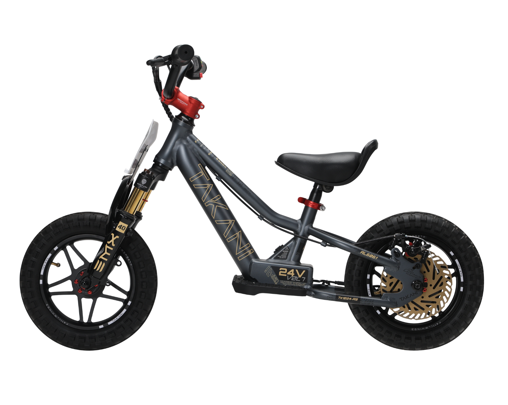 Takani TK1224 RS 12" Electric Balance Bike – Matt Charcoal | Takani AU