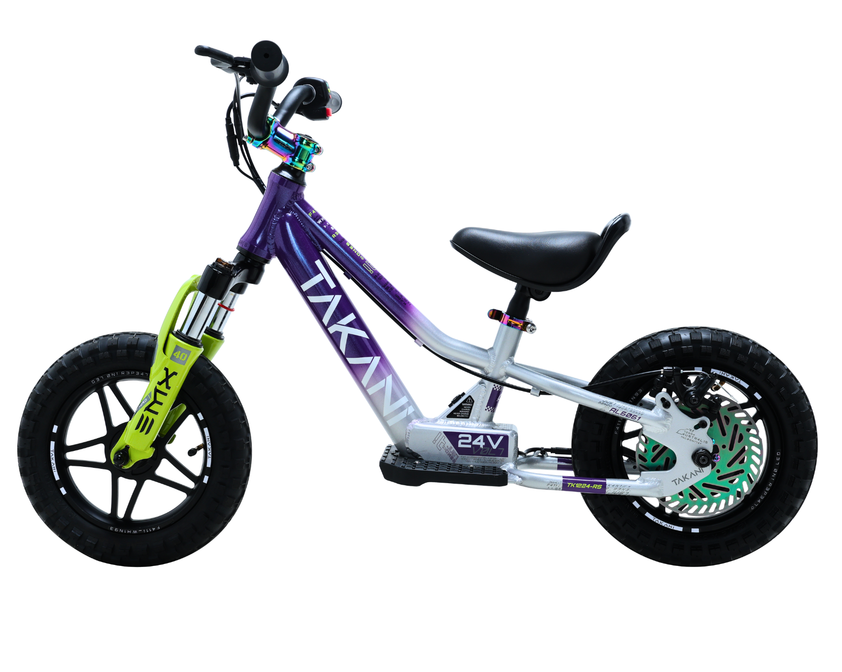 TAKANI 12" Electric Balance Bikes I For Kids 3yrs-5yrs I Plum Silver ...
